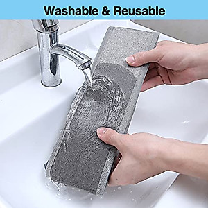 GOGOODA Bra Socks Drawer Organizers, 3 Pack Foldable Bra Drawer Organizer with Large Compartments -Washable PBT Fabric, Cabinet Organizer Box for Bras, Socks,Ties(4 +4+24Cell,Gray)