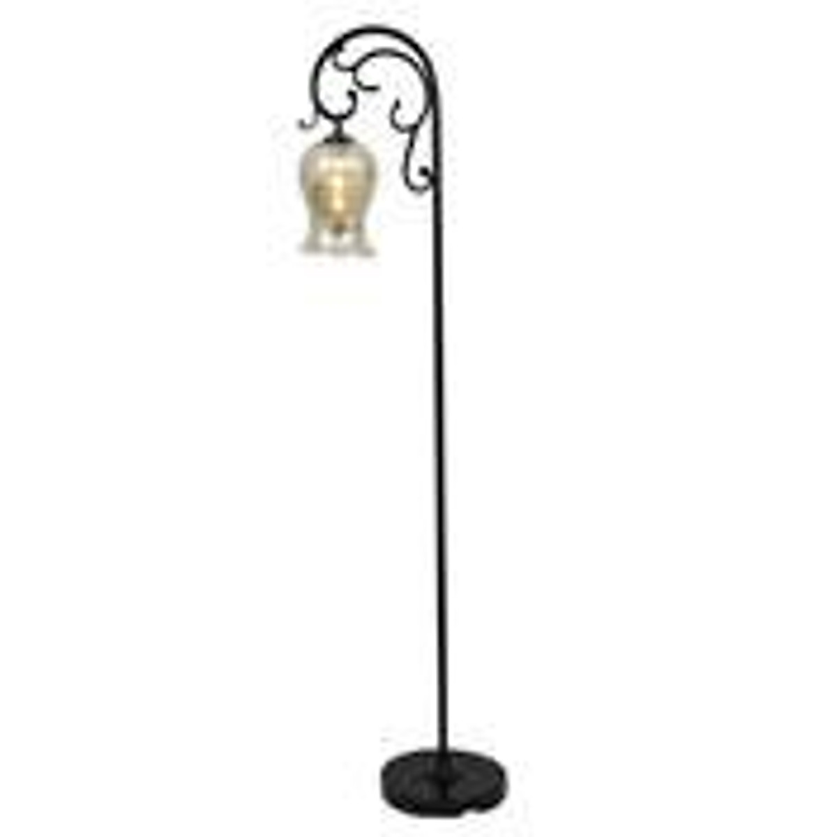 Décor Therapy PL1579 64 inch Textured Bronze Floor Lamp with Mercury Glass Globe, 64", Brown
