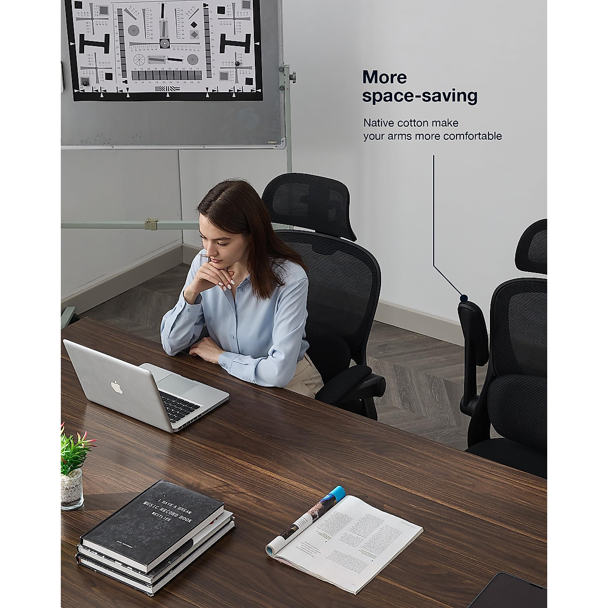 Estevo Ergonomic Office Chair with Tilt-Lock, Home Office Desk Chair with Auto Lumbar Support, High Back Mesh Desk Chair with Adjustable Headrest, Swivel Task Chair or Study Room Bedroom,Black