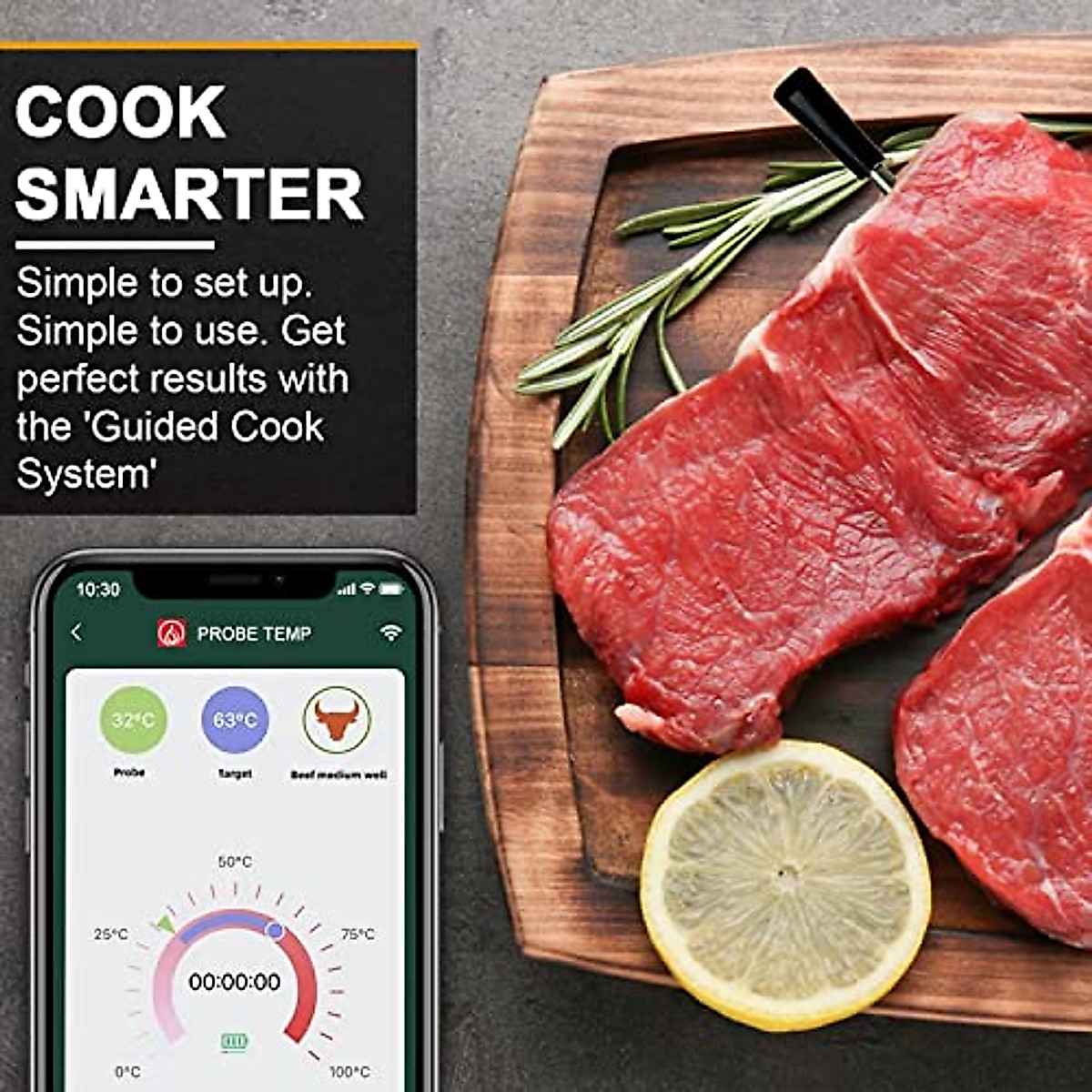 Our M2 Meat Thermometer Digital – App Controlled Bluetooth Meat Thermometer – Meater Thermometer Wireless for Cooking – Stainless Steel Grill, Oven, Smoker, BBQ Thermometer