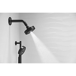 KOHLER 22170-Bl Purist 2.5 Gpm Multifunction Showerhead With Katalyst Air-Induction Technology, Matte Black