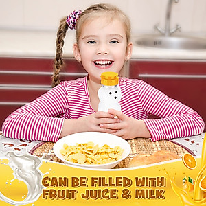 Thenshop 48 Pcs 8oz Plastic Honey Bear Bottle Empty Honey Squeeze Bottle Bear Shaped Honey Containers Honey Bear Cup Bear Honey Bottle Jars with Yellow Flip Top Lid for Storing and Dispensing, Clear