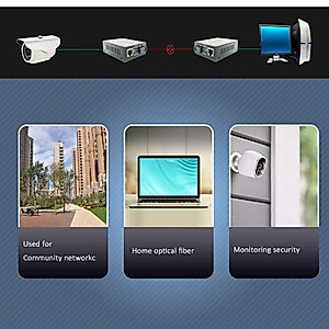 XMSJSIY Fiber Ethernet Media Converter, Single-Mode 10/100Base-TX to 100Base-FX, RJ45 to SC, Fiber Transceiver Up to 25KM (1 Pair)