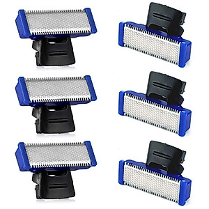 6PCS Replacement Heads for Electric Shaver Cleaning Trimmer Head Solo Trimmer Replacement Cutter Head Hybrid Razors Blades (Pack of 6)