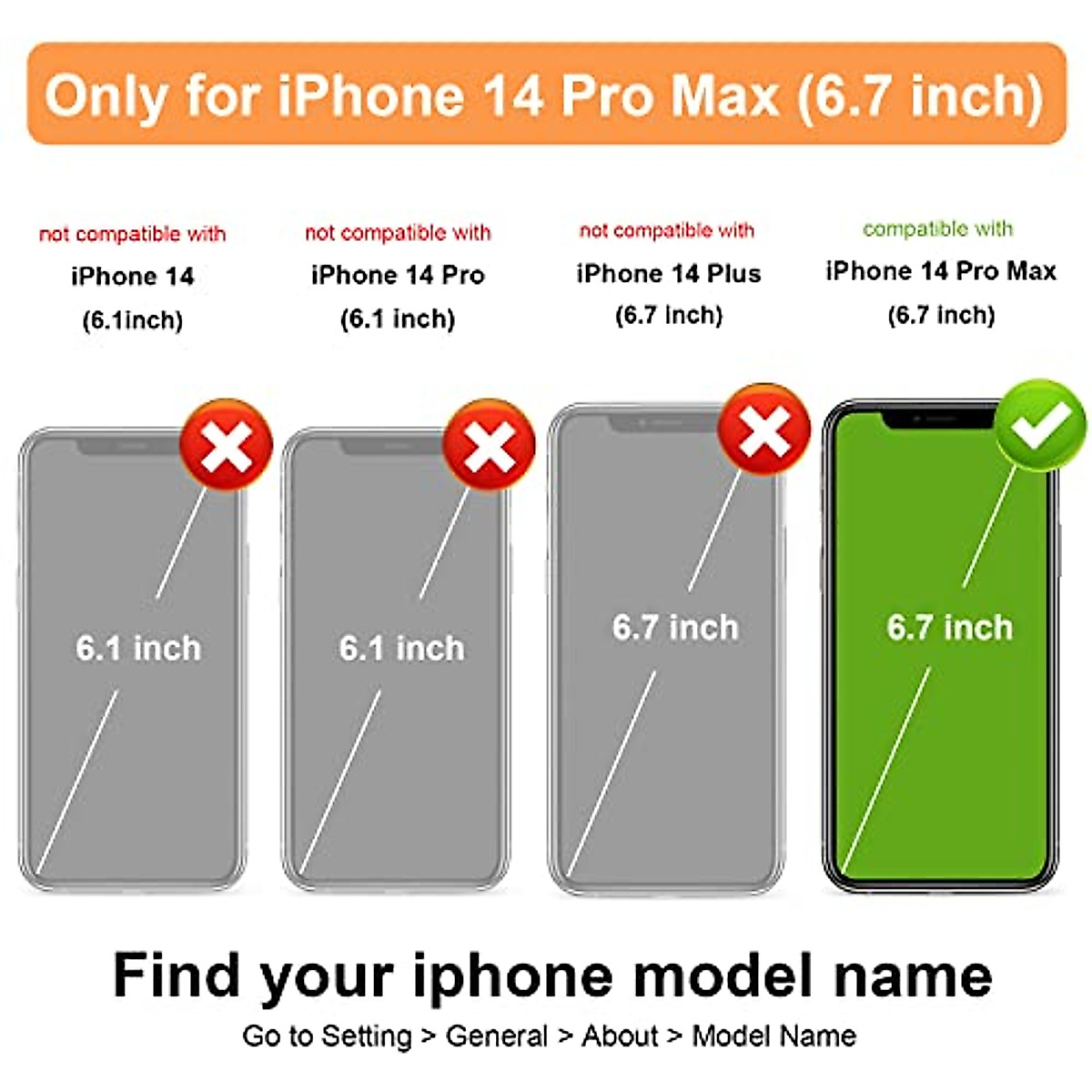 Vaburs Compatible with iPhone 14 Pro Max Case Wallet with Card Holder,Embossed Butterfly Pattern PU Leather Double Buttons Flip Protective Shockproof Cover for Magnetic Car Mount 6.7 Inch (Rose Gold)