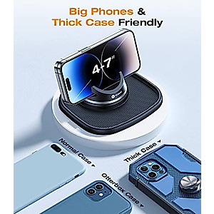 VICSEED 2023 Upgraded Dashboard Phone Holder Car [No.1 Stable, Never Slip& Fall] Reusable Silicone Phone Mount for Car Dash Anti-Slip Pad Mat Car Phone Holder Mount Fit iPhone 14 Pro Max All Phones