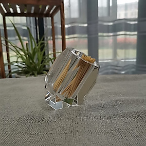 Cosy-YcY Crystal Toothpick Holder, Elegant Toothpick Dispenser, Clear Cube Toothpick Box For Housewarming Gift/Christmas,Can Be Used For Home Décor (style one)