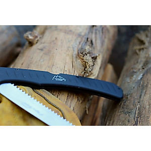 Outdoor Edge 7.0" Flip N' Saw - Lightweight Folding Aluminum Handle Outdoor-Hunting Saw with 65Mn Spring Steel Blade and Triple Ground Saw Teeth for Tough Bone and Wood with Black Nylon Sheath