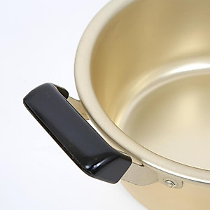 Generic CHEFLINE Ramen Pot with Stay-cool Handles, Fast Heating (18cm/7 inches), Medium, Gold, RMPOT01