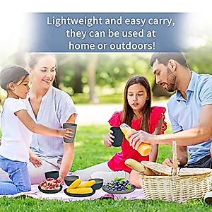 KEWOO Plastic Dinnerware Sets for 6,Unbreakable Lightweight Reusable Dinnerware Set for Camping,Kitchen,Outdoor,RV (24pcs)