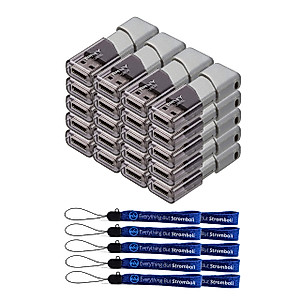 PNY 128GB USB 3.0 Flash Drive Turbo Attache 3 (20 Pack Bulk) Thumb Drives Bundle with (10) Everything But Stromboli Lanyard (P-FD128TBOP-GE)