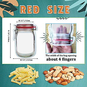 laffeya 30pcs Mason Jar Bags, Portable Christmas Cookies Nut Candies Saver Storage Bags, Reusable Snack Storage Bags, Candy Zipper Sealed Bags