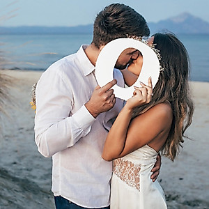 12 Inch White Wood Letters, Extra Large Unfinished Wooden Letters for Wall Decor, Printable Alphabet Letters Free Standing Solid Letters for Home Bedroom Wedding Birthday Party DIY Craft, Letter K