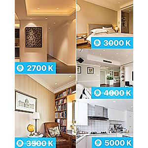 Ensenior 16 Pack Ultra-Thin LED Recessed Lighting 6 Inch 5CCT with Junction Box, 2700K-5000K Selectable, 12W 110W Eqv, Dimmable Can-Killer Downlight, 1050LM High Brightness - ETL&Energy Star