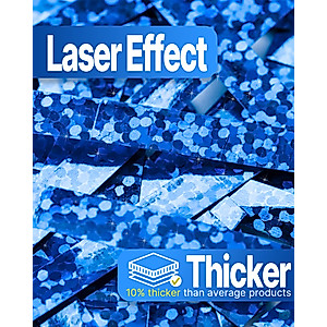 PartyWoo Blue Ribbon, 600 Yards Iridescent Crimped Curling Ribbon for Balloons, Wedding, Florist Flower (6 Rolls, 100 Yards/Roll)