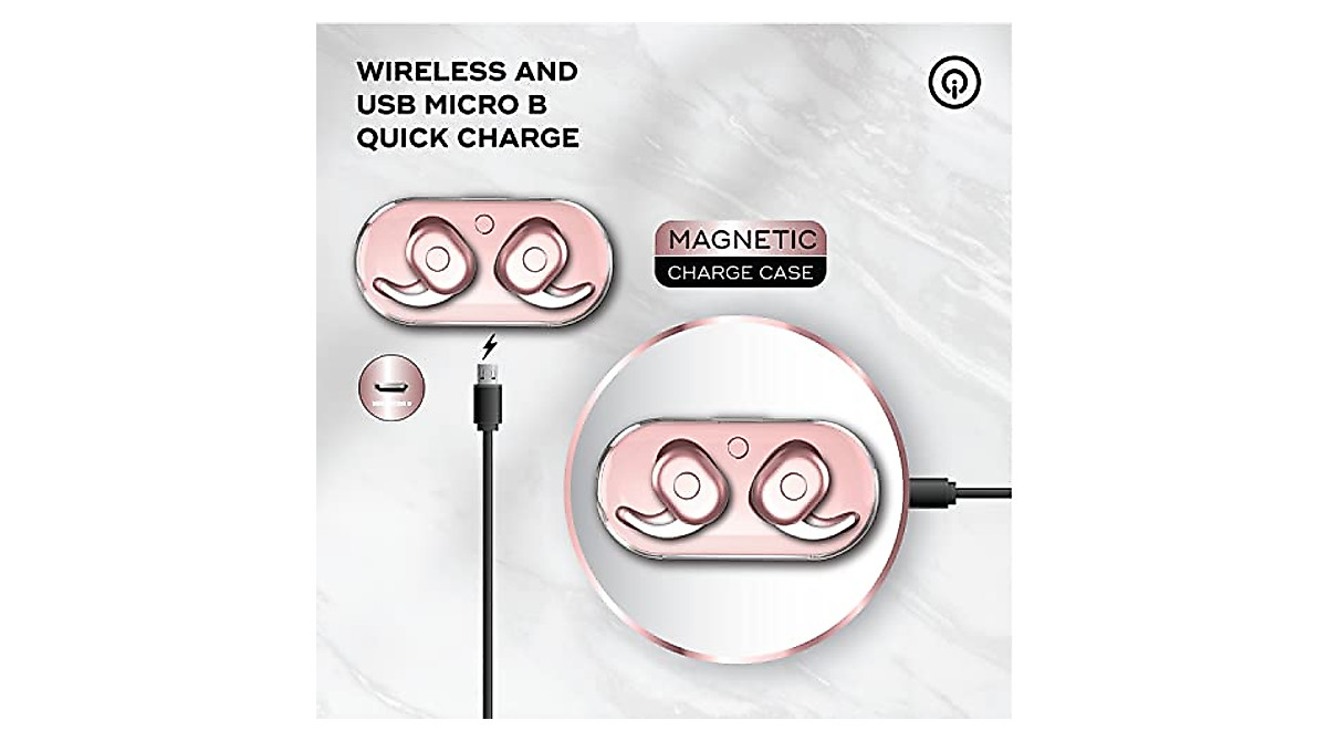 iWorld Elevate Wireless Earbuds Rose Gold – Universal Bluetooth Headphones
