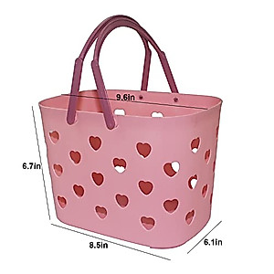 WeiMeet 4 Pieces Portable Shower Caddy Basket Bathroom Shower Organizer Basket Organizer Bin Plastic Storage Caddy Basket with Handle for College, Dorm, Bathroom, Garden, Cleaning Supplies