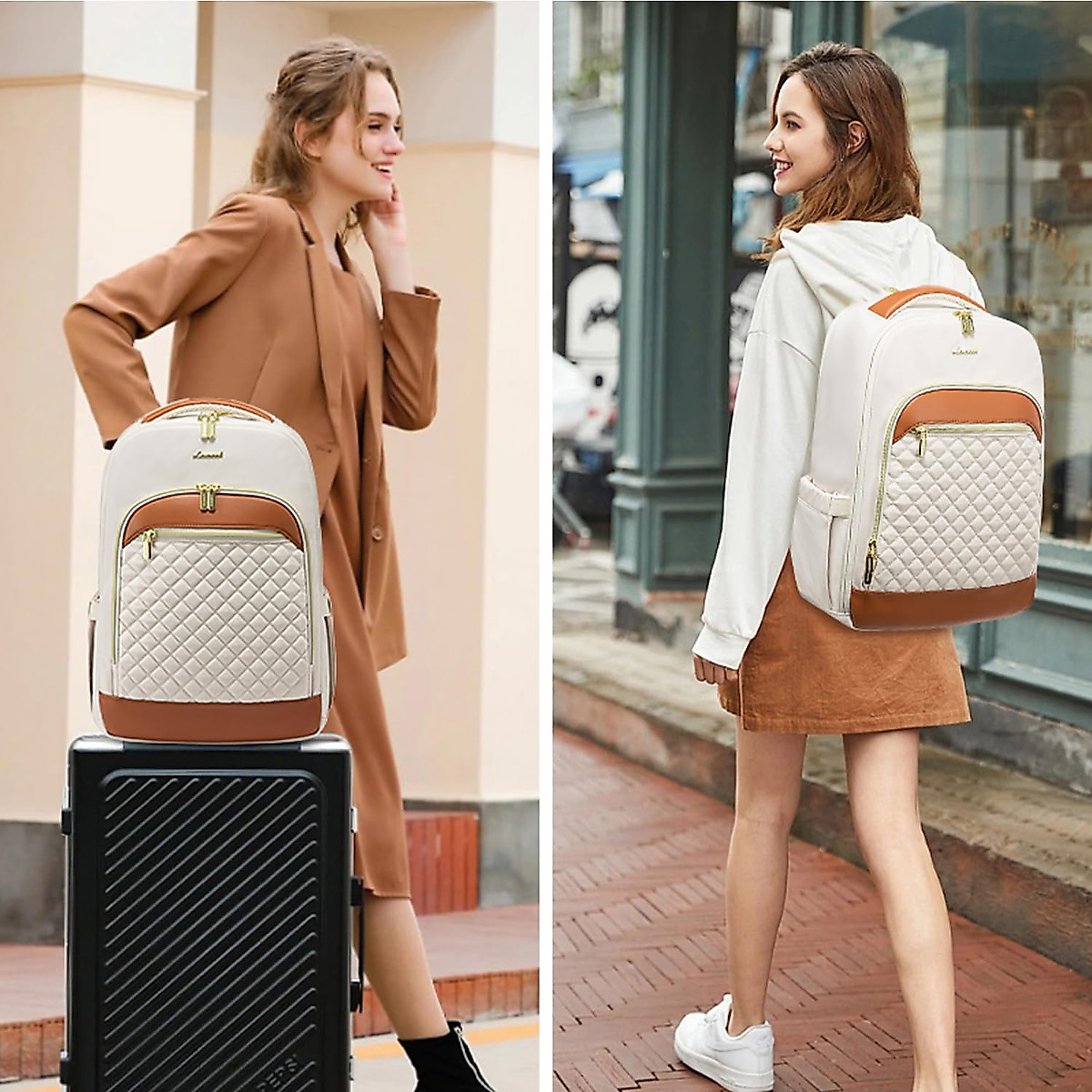 LOVEVOOK Laptop Backpack for Women Teacher/Nurse Backpack Purse Computer Bag Work Travel Backpack Men Business Bookbag with USB Charging Port College Students Backpack