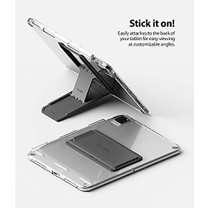 Ringke Outstanding Universal Tablet Stand Spring-Action Kickstand Multi Angle Adhesive Attachment for iPad Tablets, E-Reader, and More - Dark Gray