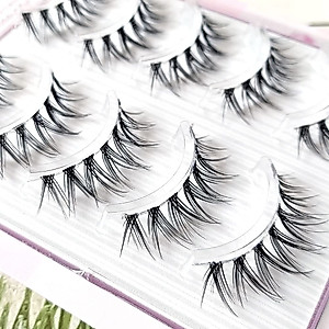 5 Pairs Mink Eyelashes Invisible Band 3D Mink Thick Long V Shape Natural Reusable False Eyelashes Eyelash Extension Makeup Tools