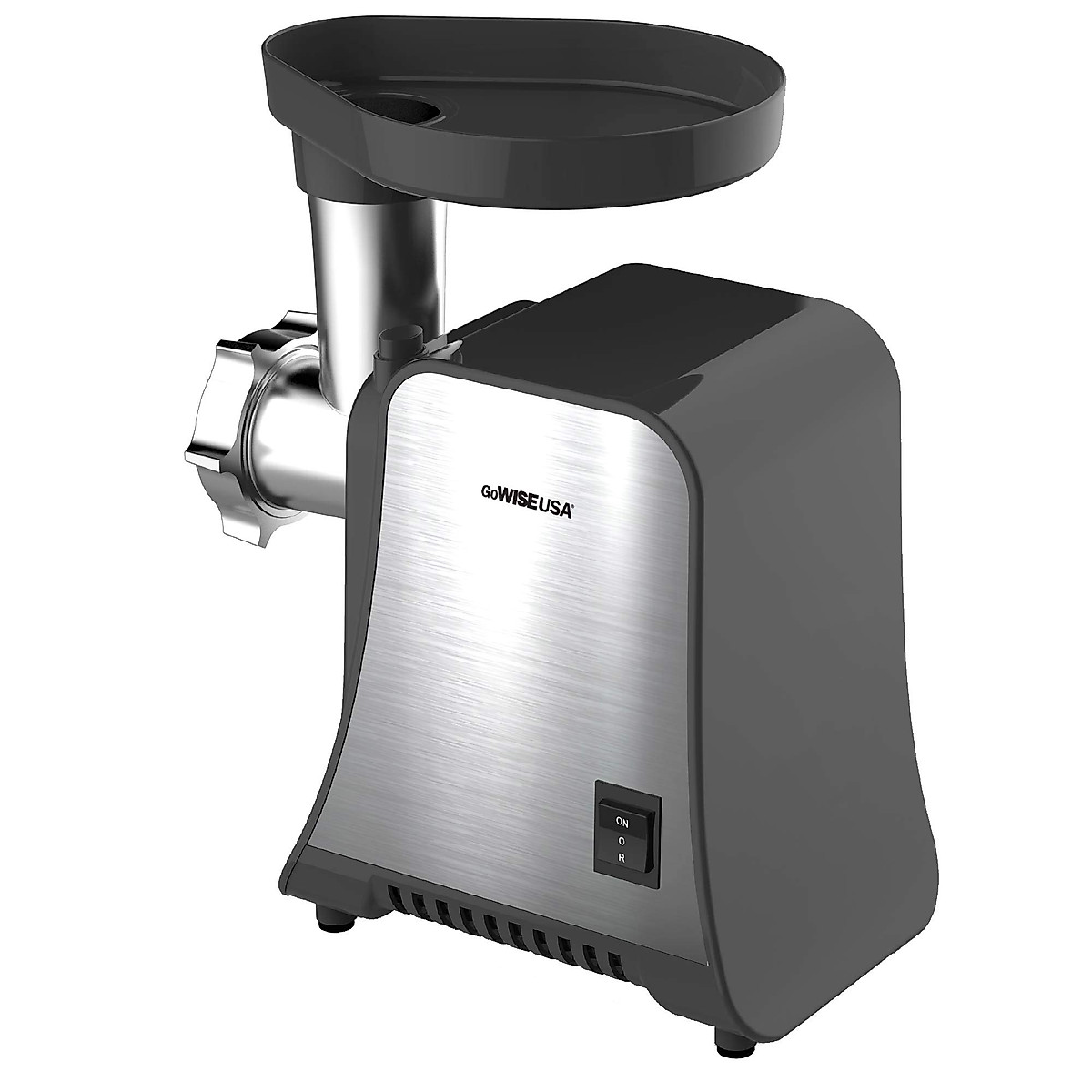 GoWISE USA GW88010 800-Watt Max 4-in-1 Electric Meat Grinder and Food Processor, Small, Stainless Steel