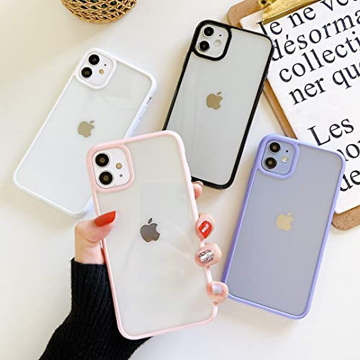 ZTOFERA Crystal Clear Case for iPhone 11 6.1",Cute Girls Transparent Soft Ultra Slim Anti-Scratch Bumper Protective Cover for iPhone 11 6.1" White
