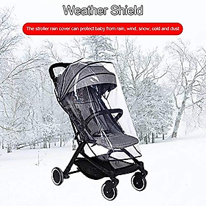 Stroller Rain Cover,Universal Stroller Accessory,Universal Clear Baby Travel Weather Shield for Outdoor Protection,Baby Travel Stroller Shield,Protect from Dust Insectss,Protect from Sun Dust Snow
