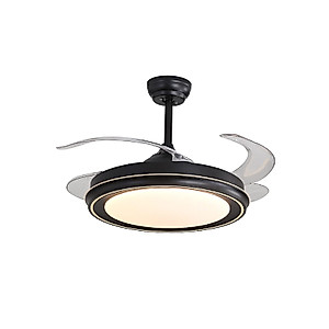 YUEGOO Ventiladores De Techo con Lámparas, Lámpara De Ventilador De Techo, Ventilador De Techo Moderno De 48 "Con Luces Colgantes De Control Remoto Industrial Ligero Para la Sala De Estar De Interiore