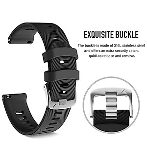 Compatible for Motast 1.69" Smartwatch Band, Sport Silicone Replacement Straps Compatible for MuGo P36A / AGPTEK 1.69" / Togala Smartwatch/Doubc Smart Watch (Black)