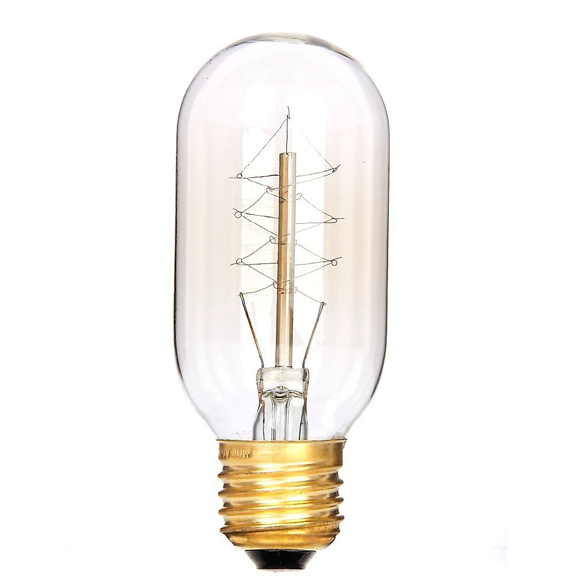 Vintage Edison Bulb - 25 Watt - T45 - Spiral Cage Filament - Dimmable - 8 Pack - 65 Lumen