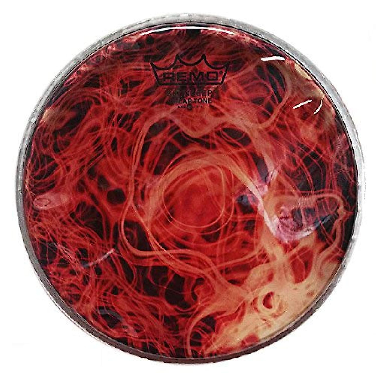 Remo DX-Series Skyndeep Clear Tone Doumbek Darbuka Drumhead - Orange Mist Graphic, 8.75"