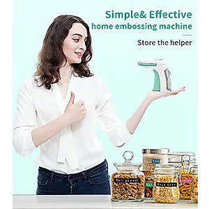 Vixic Omega S Embossing Label Maker Machine with 3 Tapes,3D Handheld Embossed Labeling Printer Machine, Manual Portable Vintage Embosser Label Makers for Home, School,DIY & Crafting,Gift Green