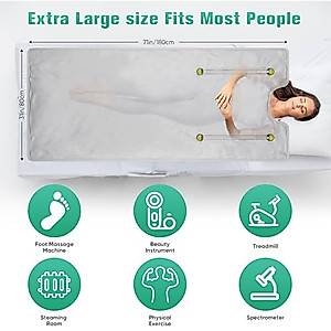 RELOIVE Far Infrared Sauna Blanket, Portable Infrared Sauna for Home Relaxation - Infrared Blanket Sauna with 95-176℉ Temp Range, Home Sauna Heating with Remote, Calm Your Body and Mind