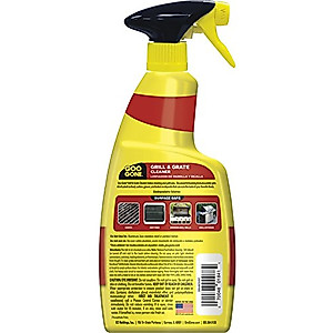 Goo Gone Grill and Grate Cleaner Spray (2 Pack) Cleans and Degreases BBQ Cooking Grates and Racks, Pellet and Electric Smokers- 24 Ounce