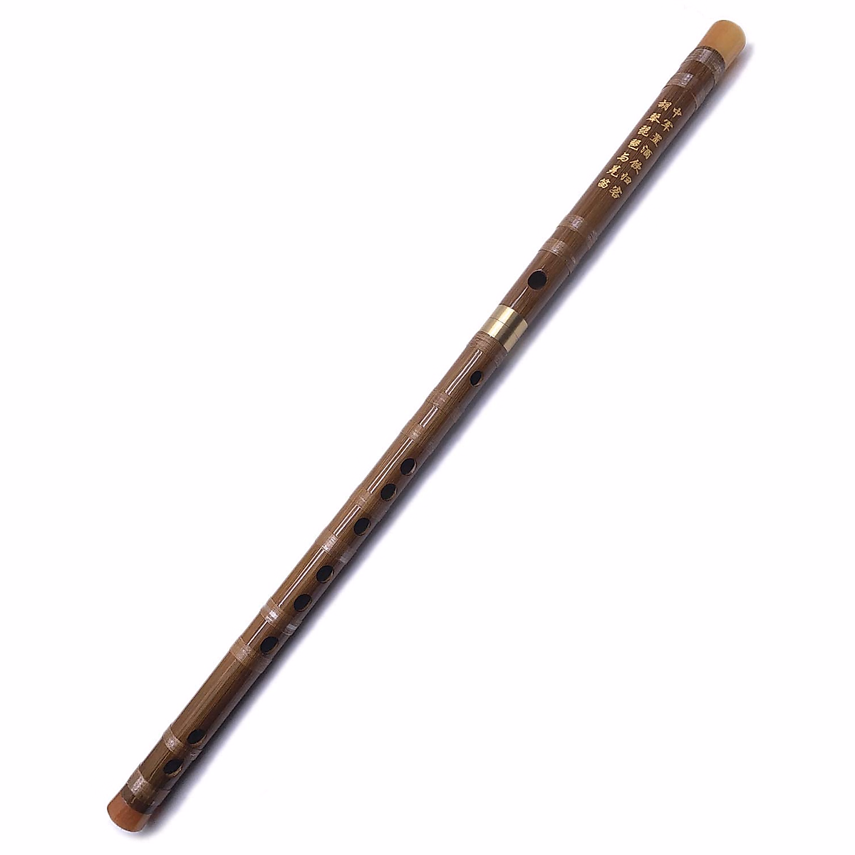 Jiayouy Bamboo Flute G Key Dizi Pluggable Handmade Traditional Chinese Instrument with Bamboo Membrane & Velvet Bag