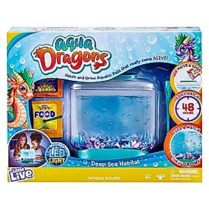 Little Live Aqua Dragons - Deep Sea Habitat - LED Light Up Tank Hatch and Grow Aquatic Pets