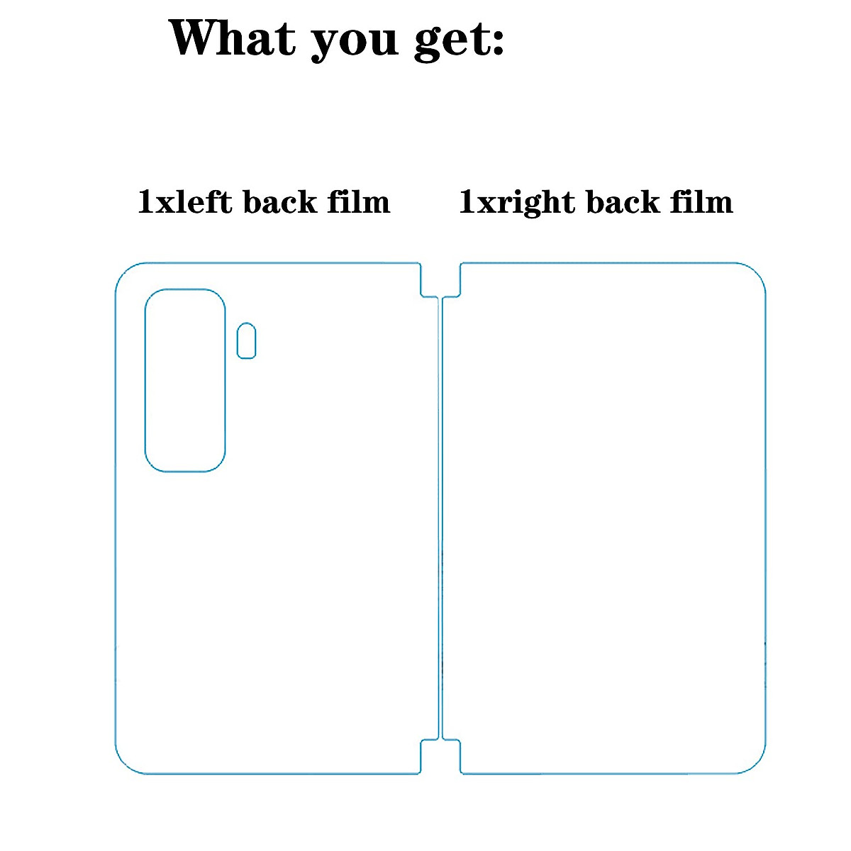 BYIUIHS 2PCS Back Screen Protector Designed for Microsoft Surface Duo 2, Left Screen and Right Screen Protector Film High Definition Transparent TPU