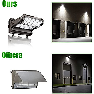 Dusk to Dawn 150W Rotatable LED Wall Pack Light, 5000K 20000LM 800-1000W HPS/HID Equiv, ETL Adjustable Head Outdoor LED Wallpack Lighting Fixture for Area Light, Parking, Garages,Warehouse,Entrance
