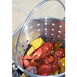 King Kooker 5012A Package Boiling and Steaming, Silver, Balck