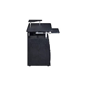 Techni Mobili Complete Computer Desk with Multiple Storage, Workstation Table with MDF Panels and PVC Laminate Veneer Surface, Espresso