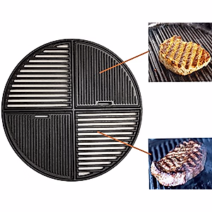 Dongftai CH83G Cast Iron Grate,Modular Fits 22.5" Grills, Pre Seasoned, Non Stick Cooking Surface
