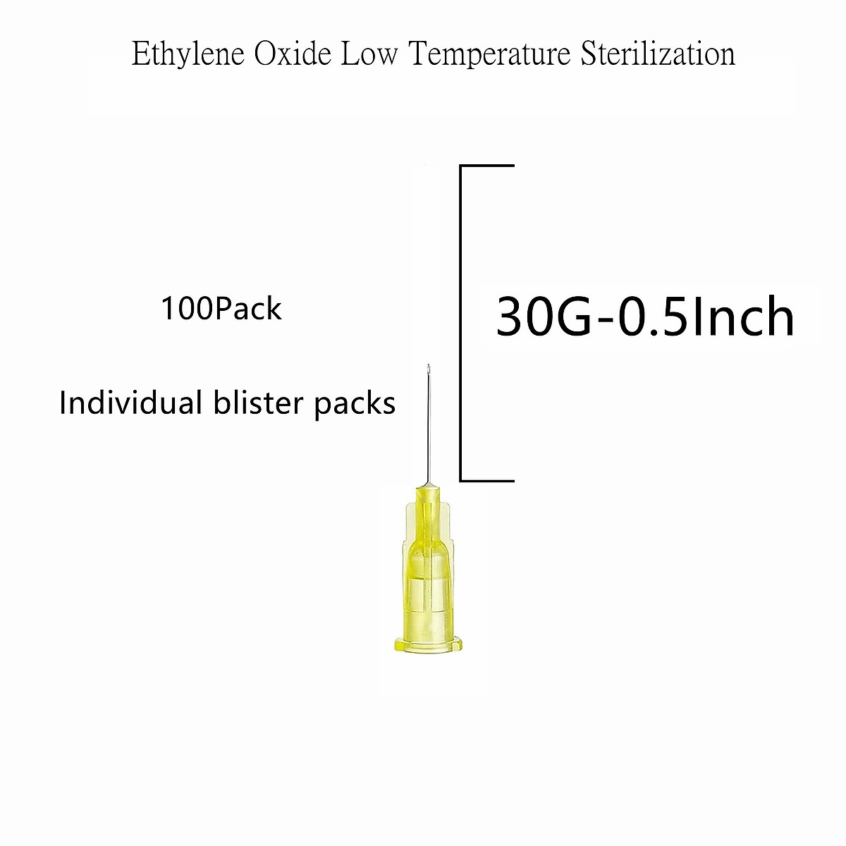 SHAOTONG Luer Lock Accessories-100Pcs (30G-Long 0.5In)