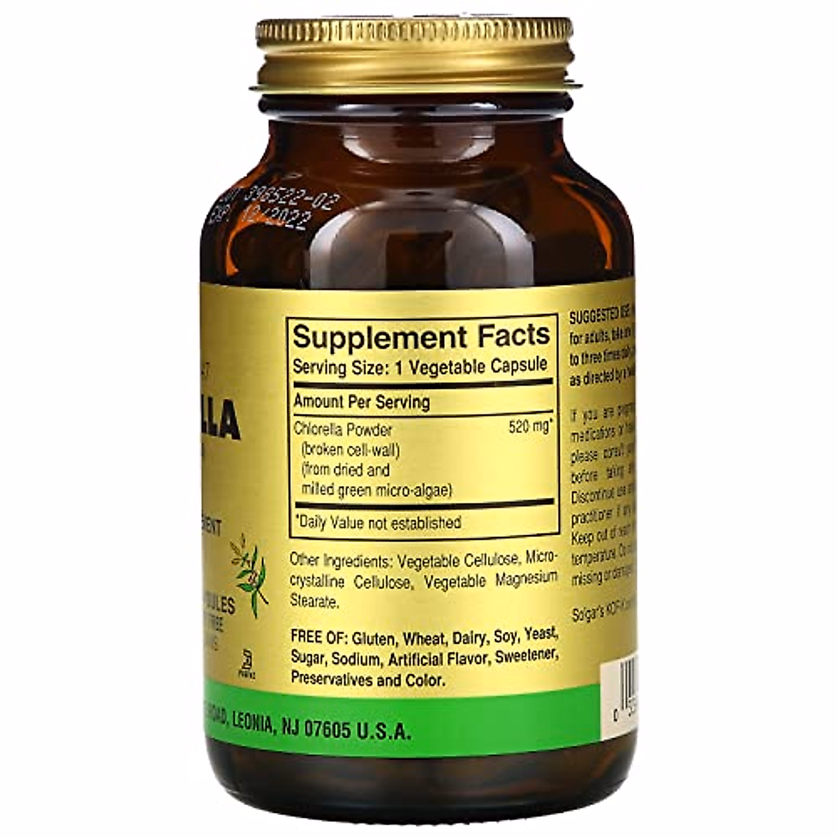 Solgar Chlorella (Broken Cell-Wall), 100 Vegetable Capsules