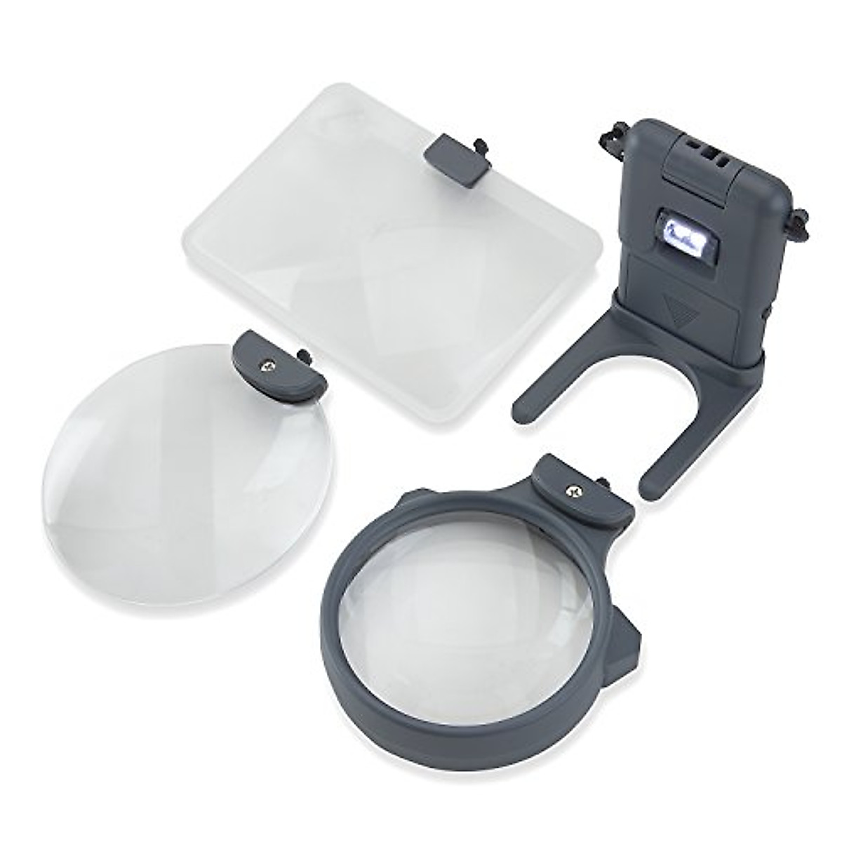 Carson 3-in-1 LED Lighted Hands-Free Hobby Magnifier Set (HM-30)