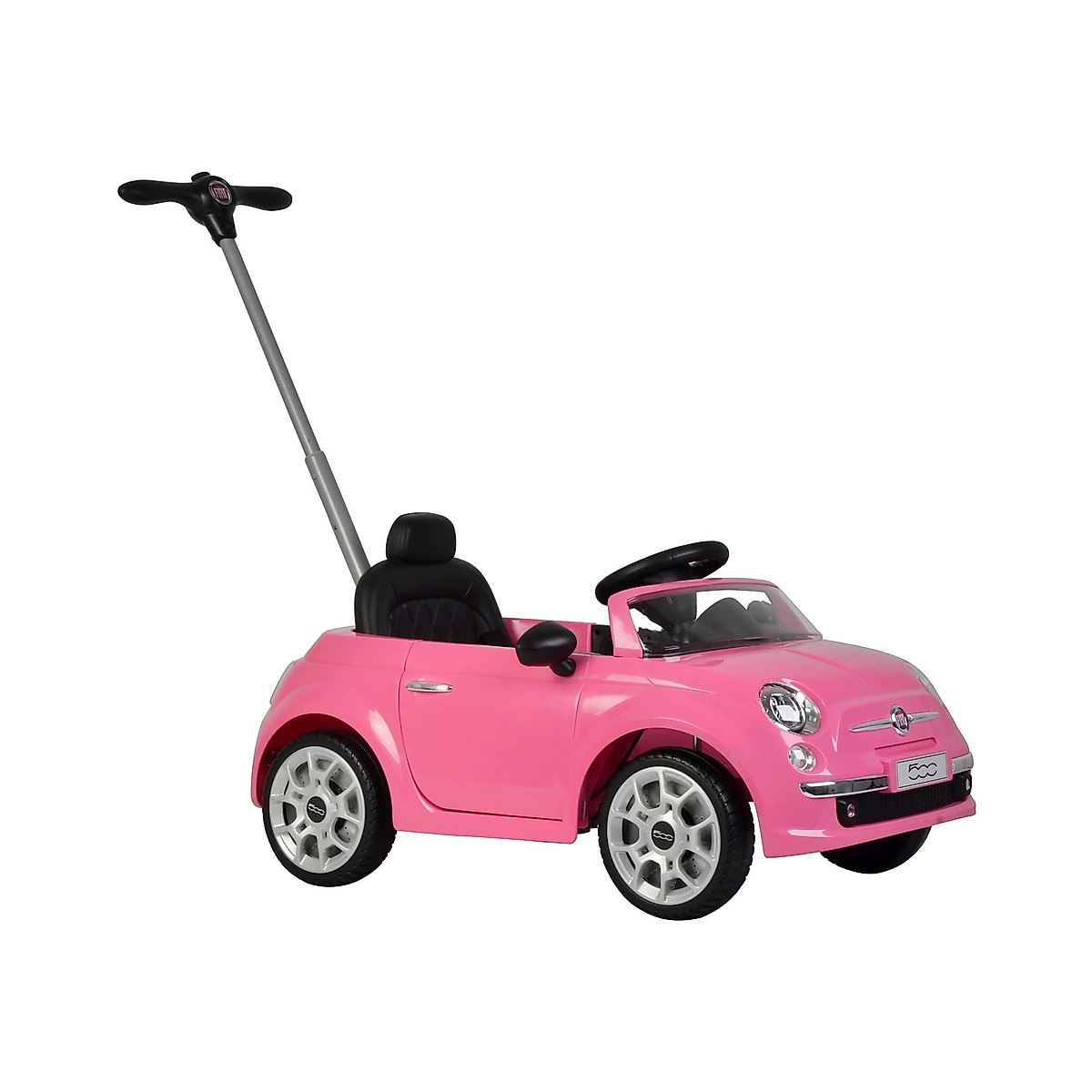 Best Ride On Cars Fiat 500 Push Car, Pink