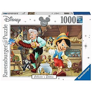Ravensburger Disney Pinocchio 1000 Piece Jigsaw Puzzle - Unique Softclick Technology Vibrant, Glare-Free Artwork | Sustainable Forestry Sourced Material