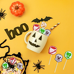 Fruidles Halloween Ghost Tattoo Lollipop Suckers Candy, Great for Goody Party Bag Fillers, Individually Wrapped (Half-Pound)