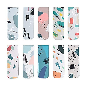 Flower Colorful Bookmarks Magnetic Bookmarks for Men Women Students Children,10Pcs (Graffiti)