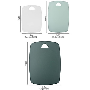 Kitchen Cutting Board Set of 3, BPA Free, Cutting board Set，Reversible Use, Cutting Boards for Kitchen Dishwasher Safe, Meat Cutting Board, Veggies, Green