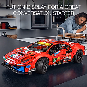 Lego Technic Ferrari 488 GTE “AF Corse #51” 42125 - Champion GT Series Sports Race Car, Exclusive Collectible Model Kit, Collectors Set for Adults to Build